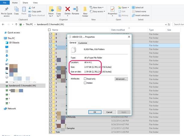 H drive - How to see how big it is. – ISD 192 Farmington Schools